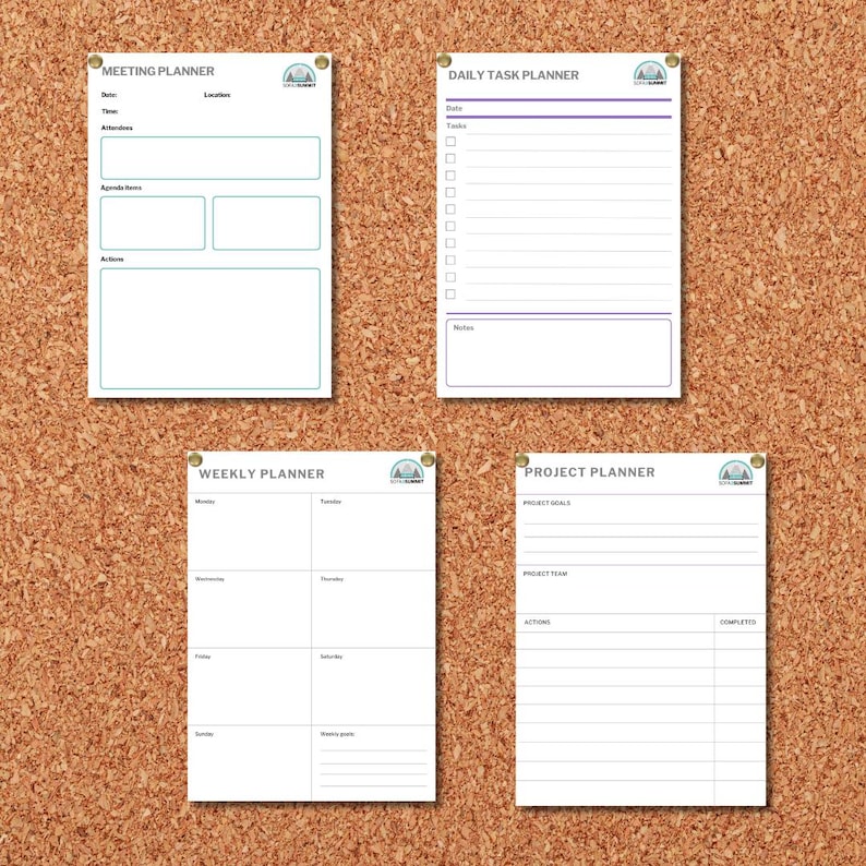 Planner Bundle | Daily, Weekly, Project & Meeting Planners | Goal ...