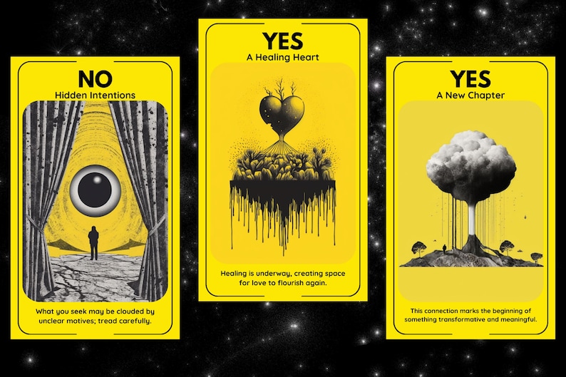 Yes or No Oracle Card Deck 78 Intuitive Cards for Love Guidance ...