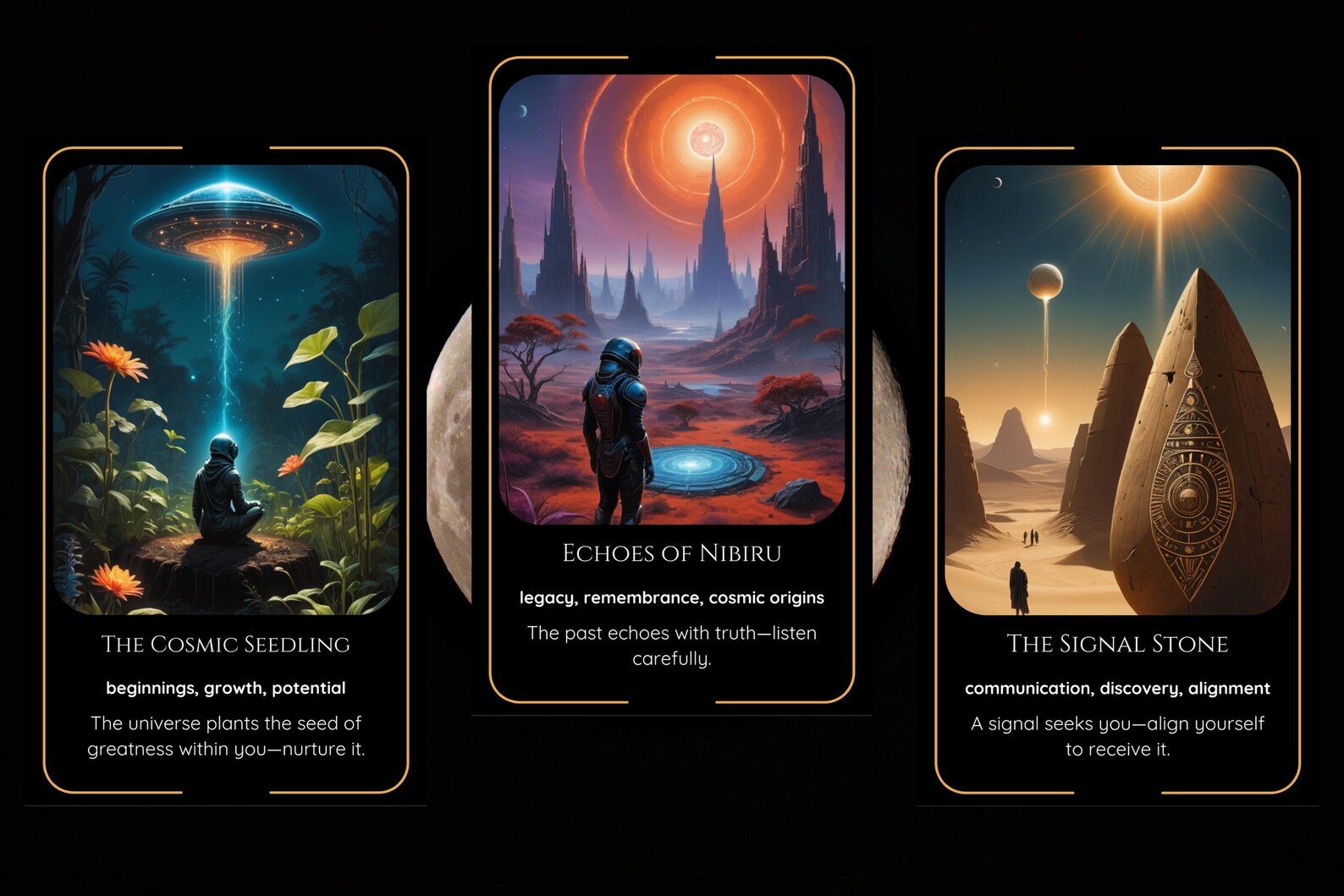 Ancient Cosmic Oracle Deck | 54 Sumerian and Ufo-themed Cards - Etsy