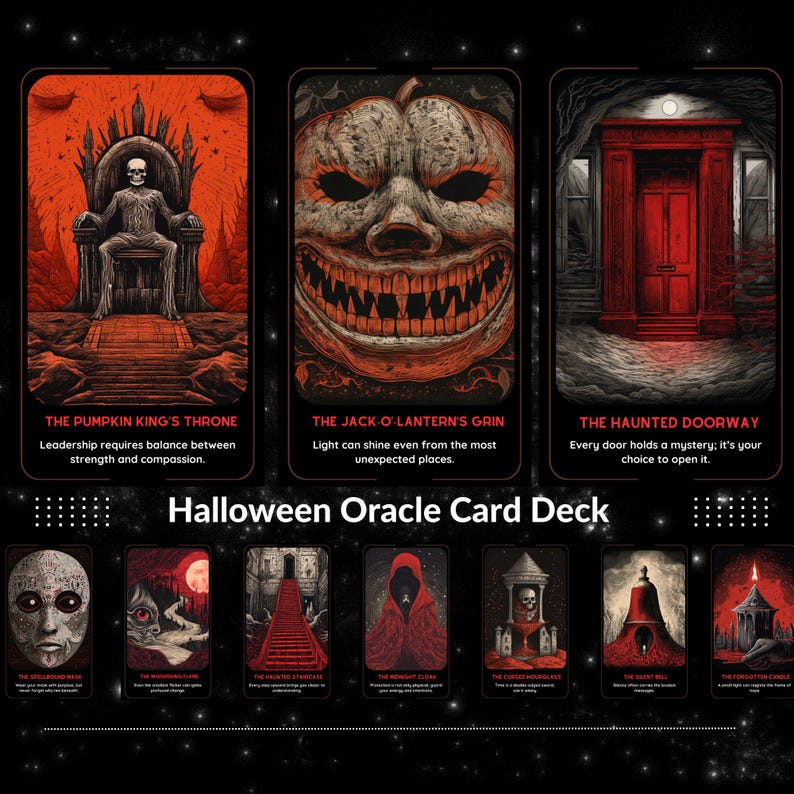 Halloween Oracle Card Deck Mystical Cards for Witchy Divination ...
