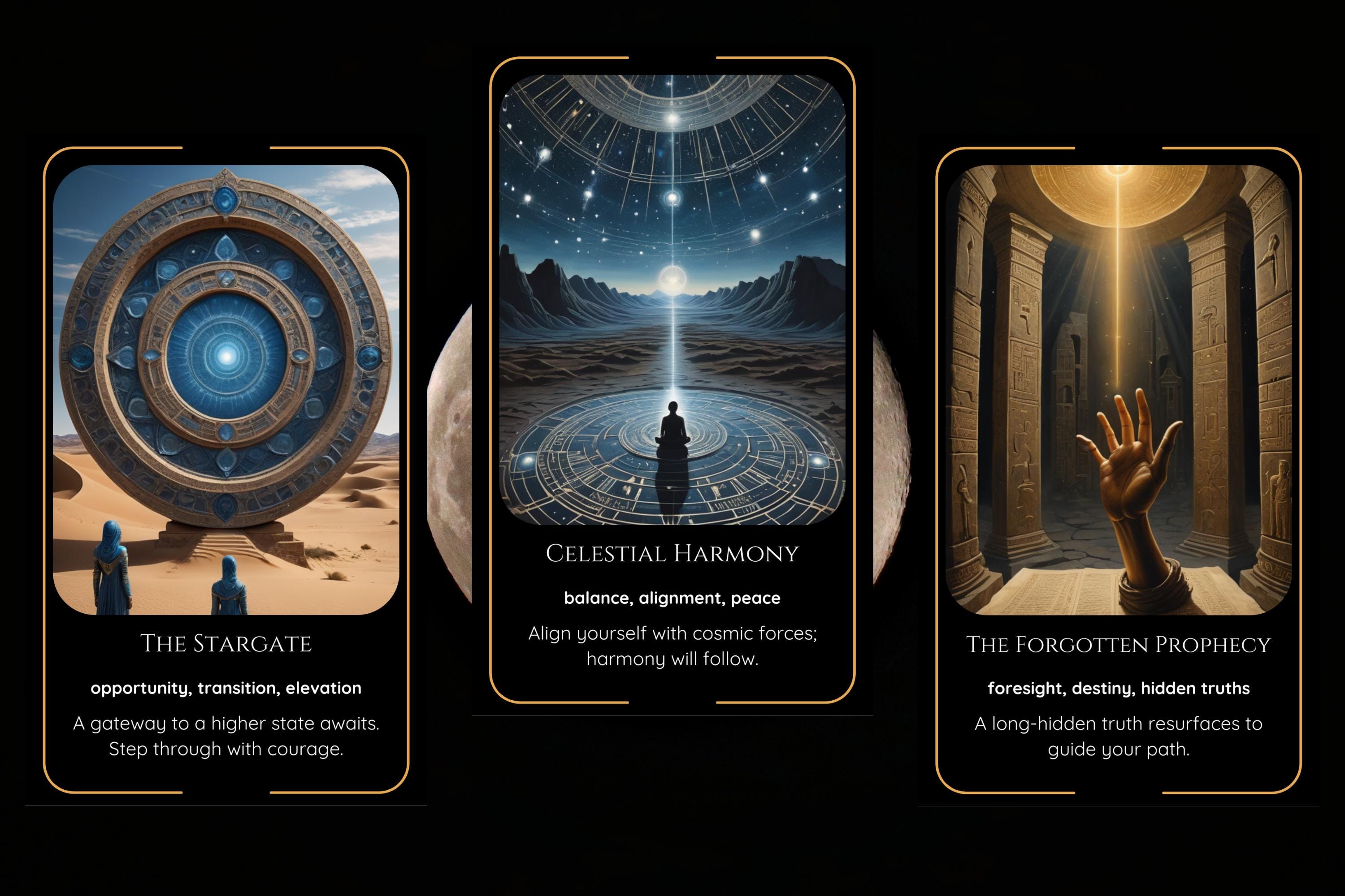Ancient Cosmic Oracle Deck | 54 Sumerian and Ufo-themed Cards - Etsy