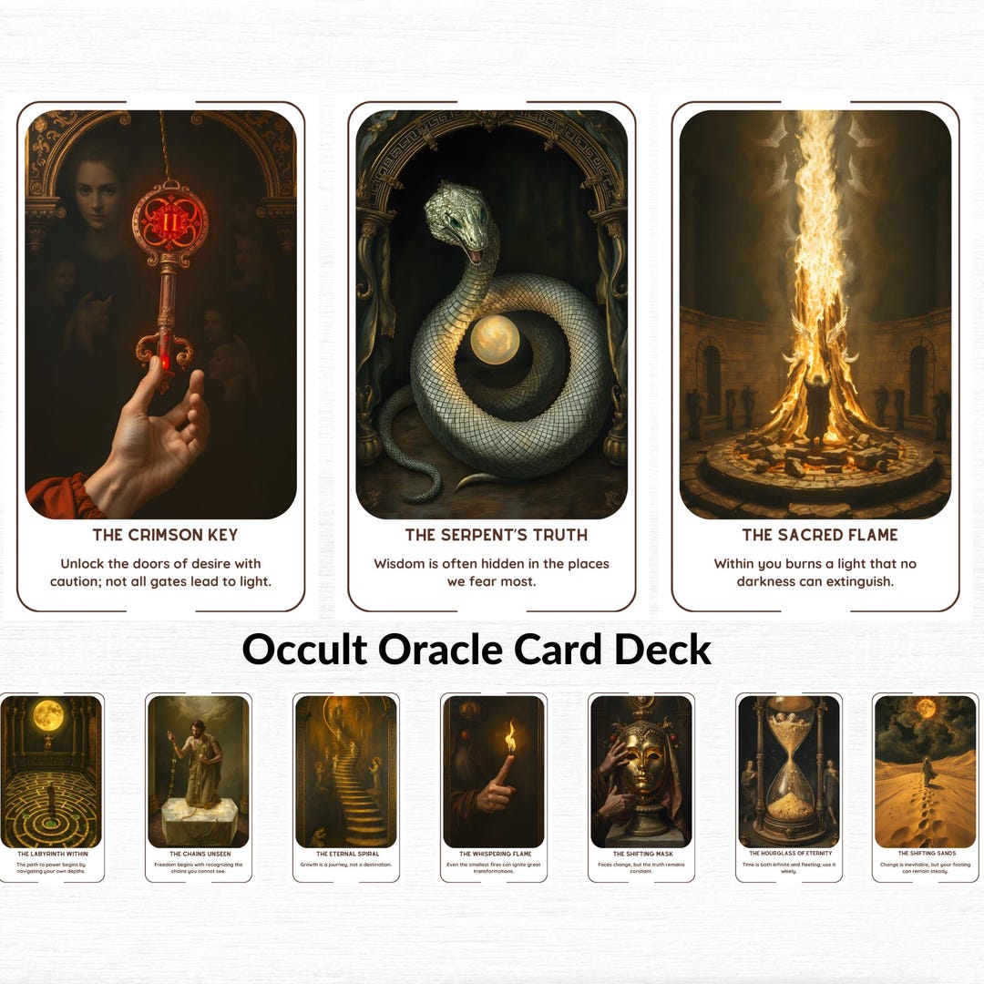 Occult Oracle Card Deck | 78 Mystical Cards for Intuitive Readings ...