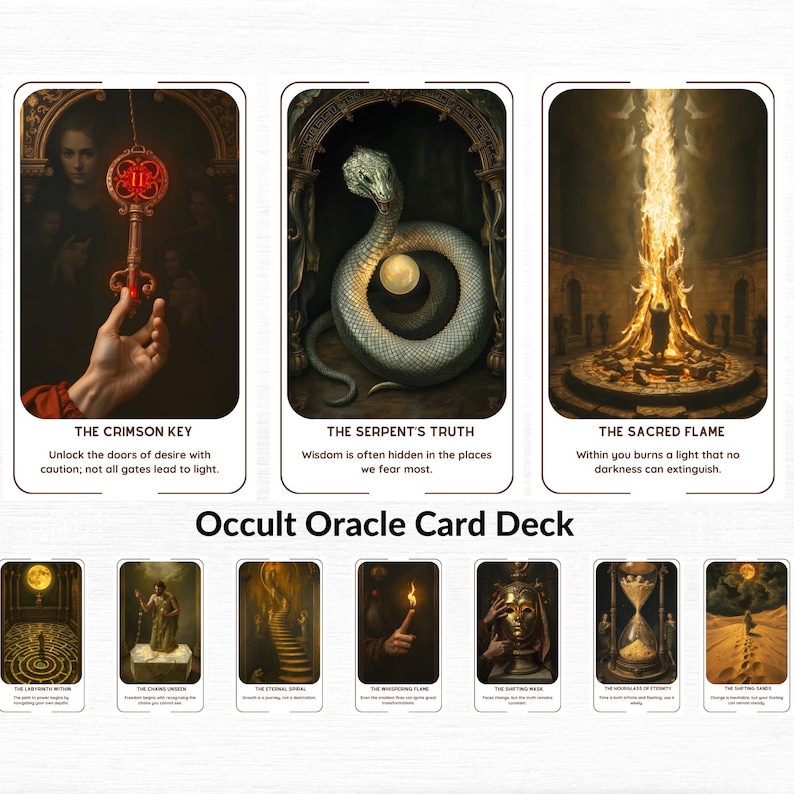 Occult Oracle Card Deck | 78 Mystical Cards for Intuitive Readings ...