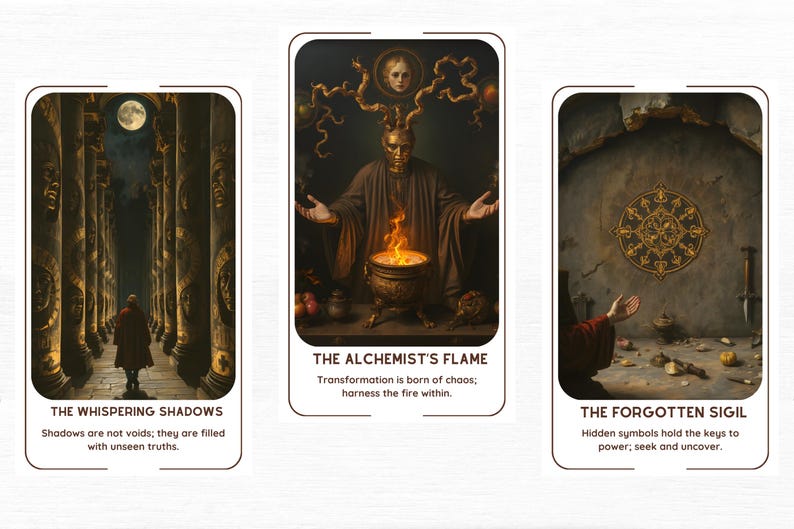 Occult Oracle Card Deck | 78 Mystical Cards for Intuitive Readings ...