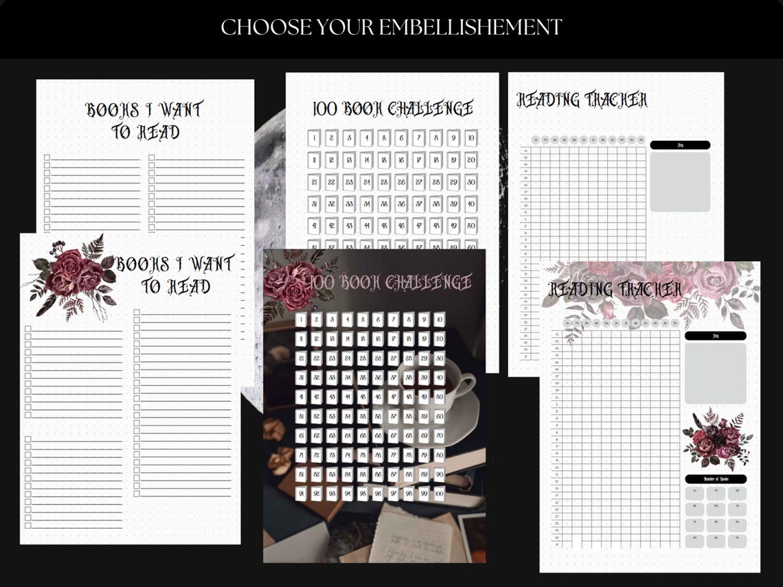 Dark Academia Reading Journal Printable Pages - Etsy