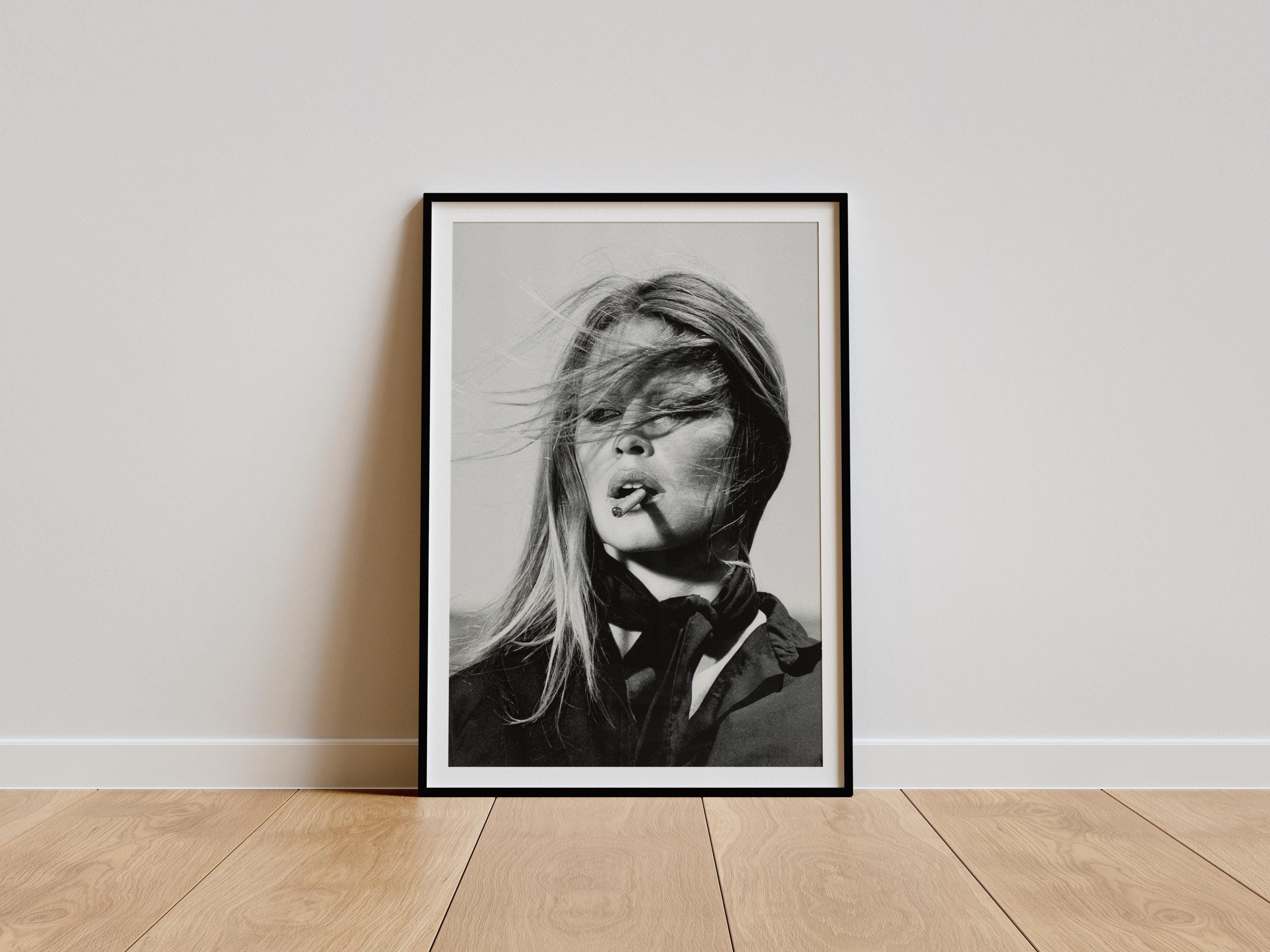 Brigitte Bardot Poster Black and White Wall Art Vogue Poster Fashion ...
