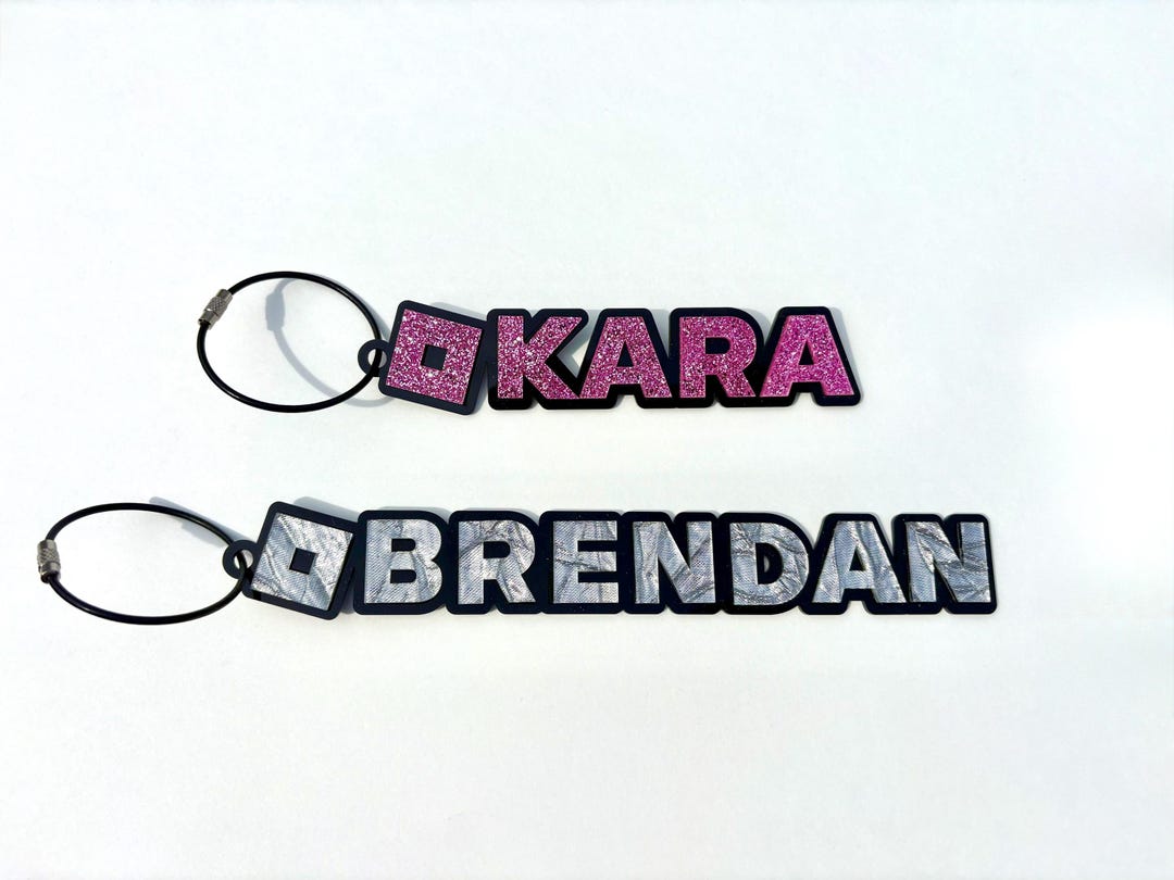 Custom Roblox Acrylic Name Tag: Kids Keychain, Backpack Tag - Etsy