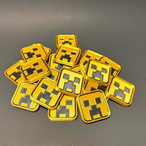 Creeper-inspired Gold Coins | 3D Printed | Cake Toppers | Birthday ...