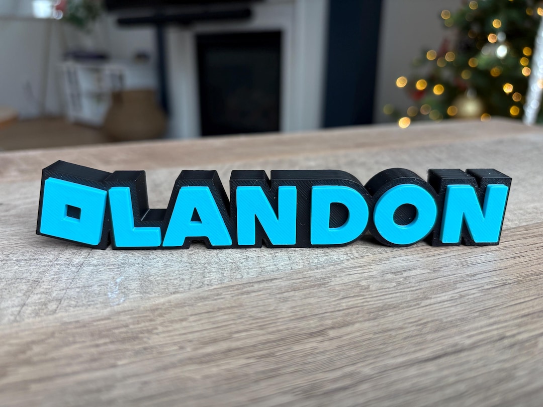 Blue Roblox Custom Name Sign: Gamer Room Decor - Etsy