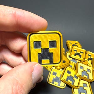 Creeper-inspired Gold Coins | 3D Printed | Cake Toppers | Birthday ...