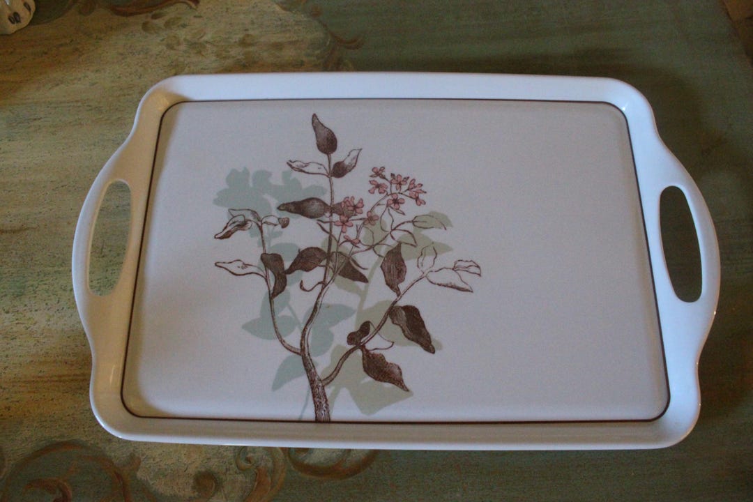 Corelle Coordinates Meadow Melamine Tray, Vintage Floral Serving Tray ...