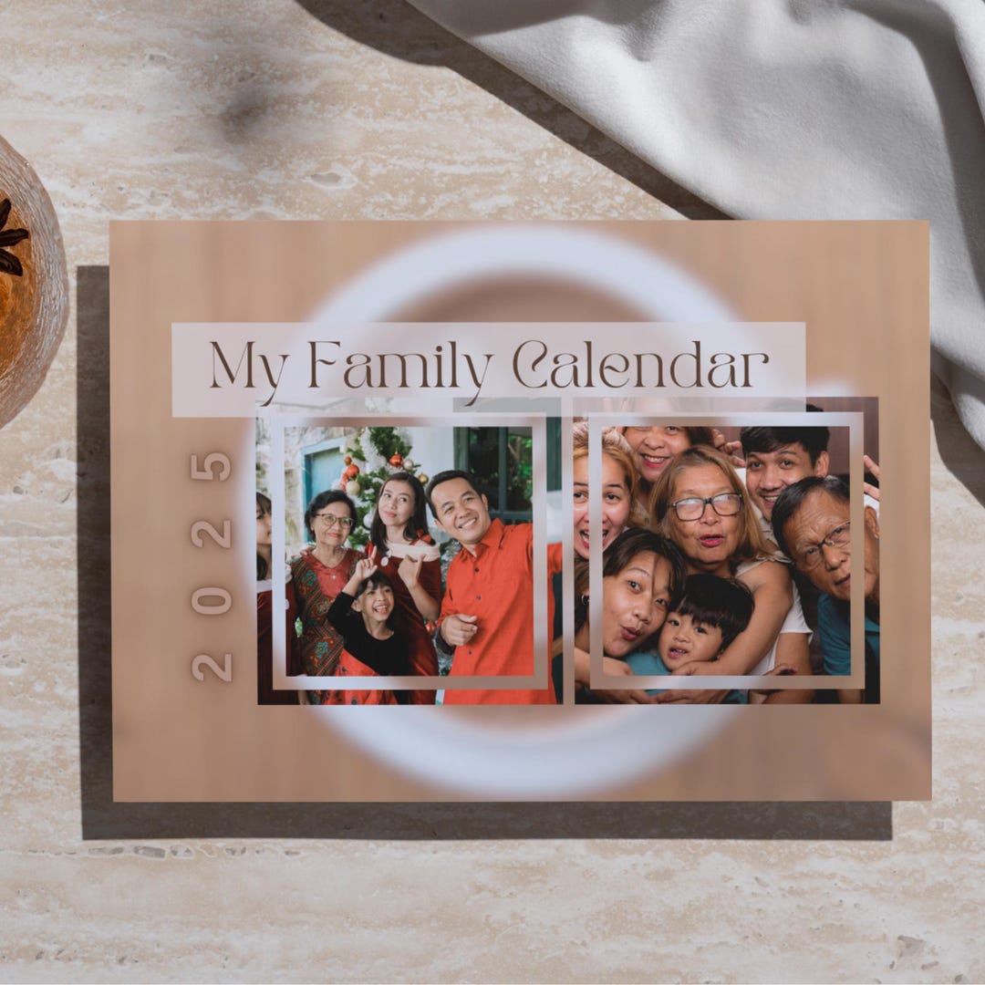 Editable 2025 Family Calendar Template, Editable Calendar Template in ...