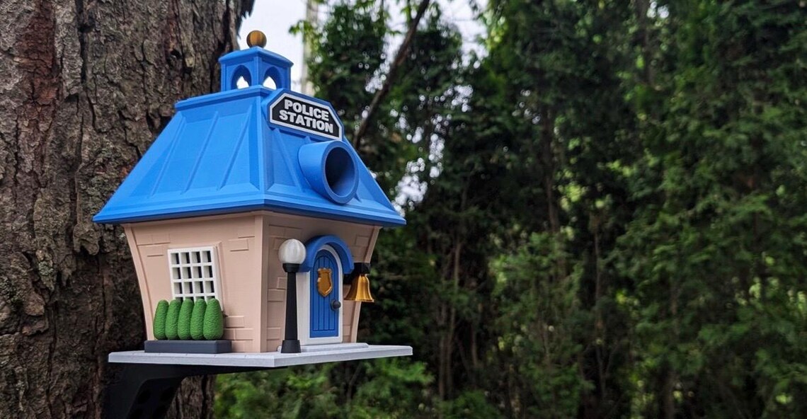 Police Station Birdhouse – 3D Printed PLA, Customizable Colors - Etsy