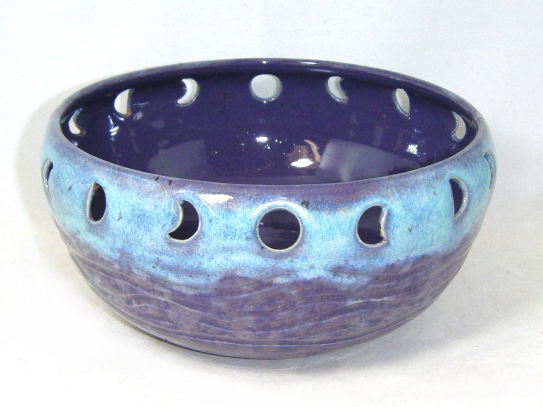 Moon Phase Bowl Centerpiece Night Sky Blue Purple - Etsy