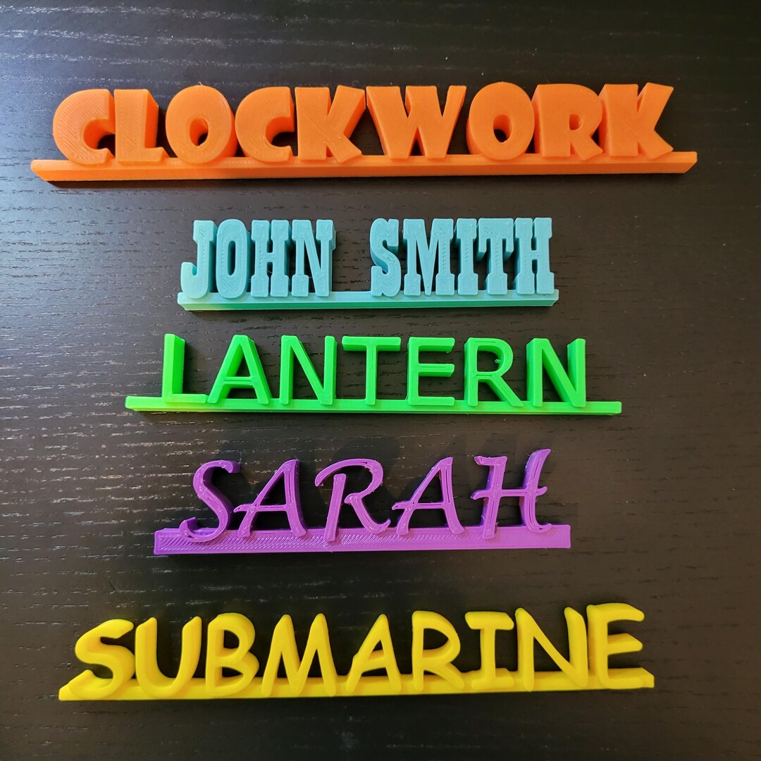 Custom 3D Printed Standing Text - Etsy