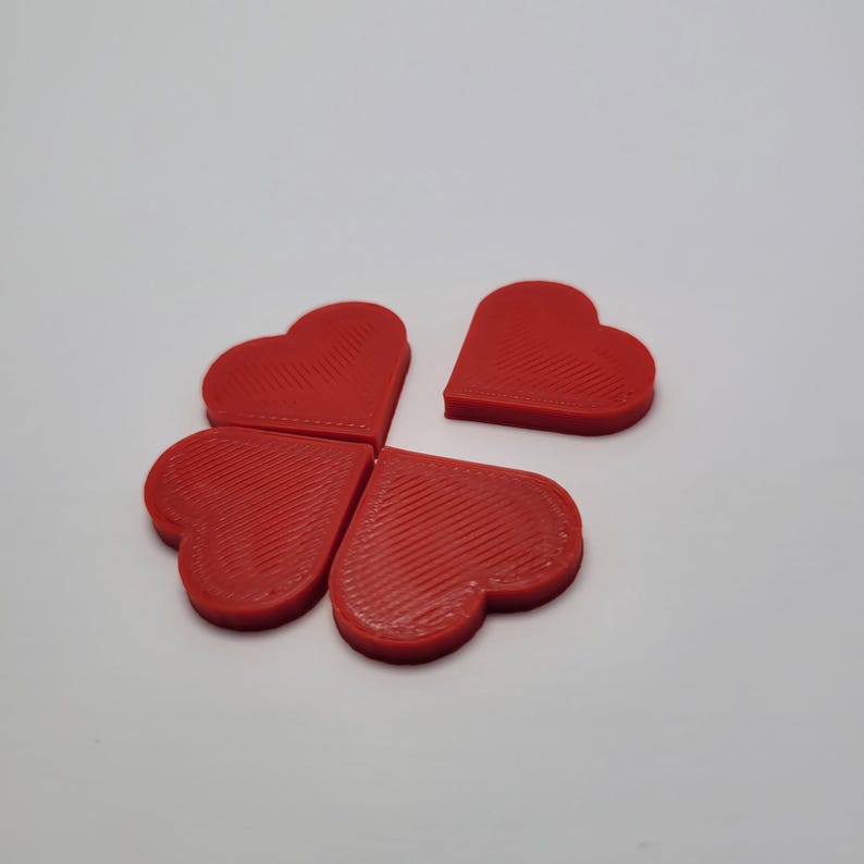 3D Printed Heart Tokens for Boardgames, Wedding, Crafting Etc - Etsy