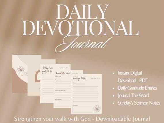 Printable Daily Devotional Journal| Printable Template| Christian ...