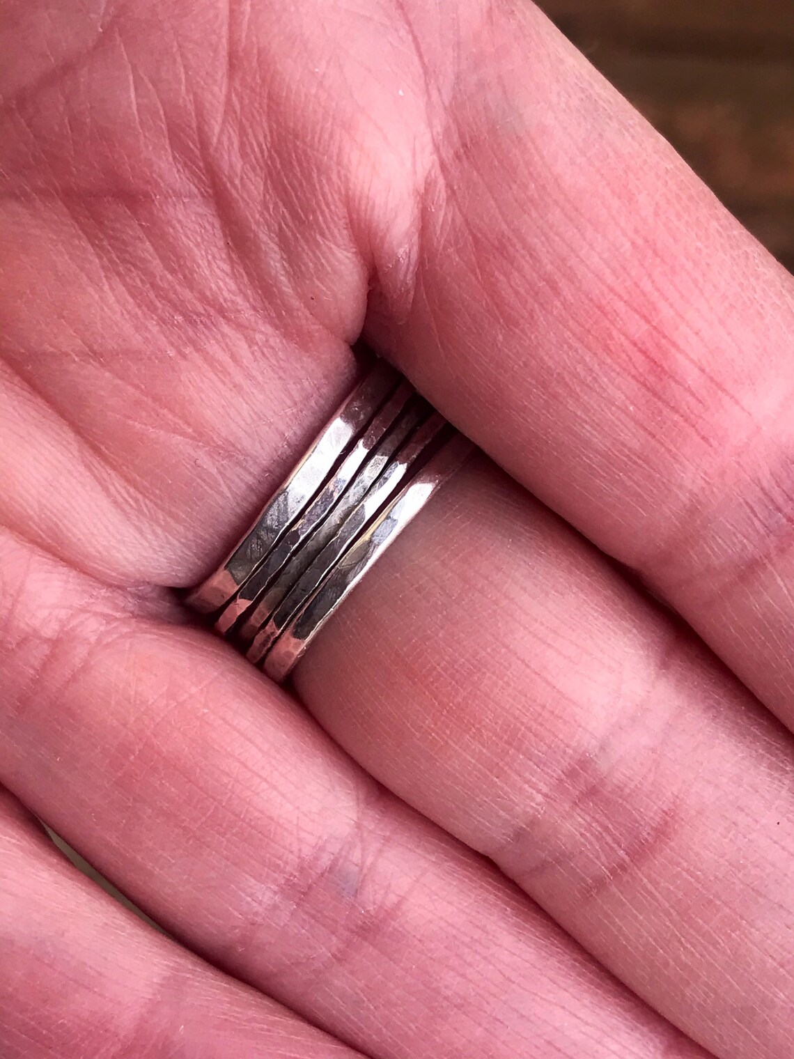 Rustic Sterling & Fine Silver Stack Rings - Etsy