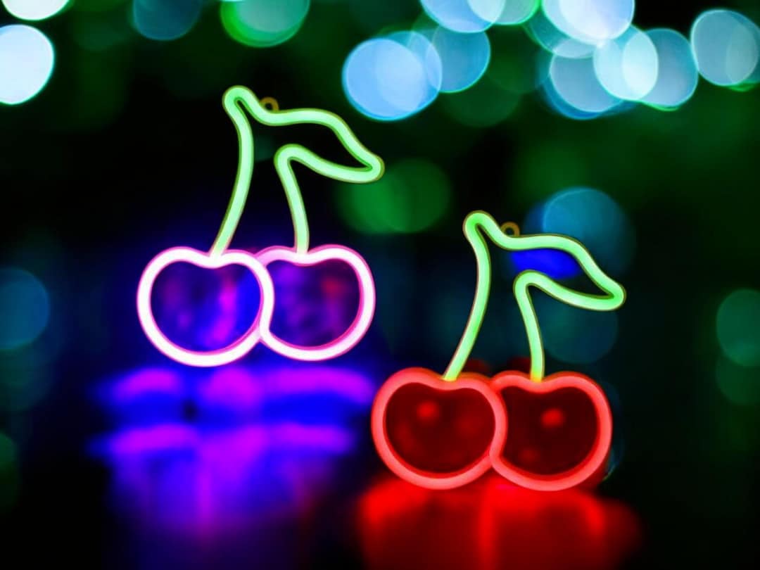 Cherry Neon Light Sign Cute LED Wall Decor for Kids' Room, Home ...