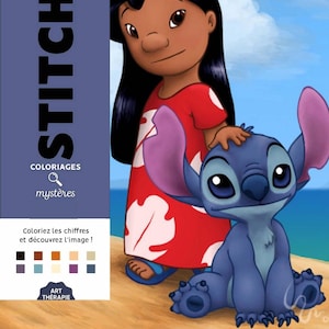 Stich Disney Color by Numbers Coloring Book DIGITAL PDF - Etsy