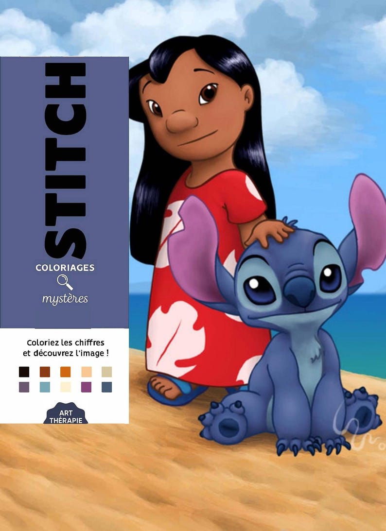 Stich Disney Color by Numbers Coloring Book DIGITAL PDF - Etsy Canada
