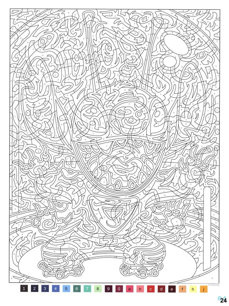 Stich Disney Color by Numbers Coloring Book DIGITAL PDF - Etsy