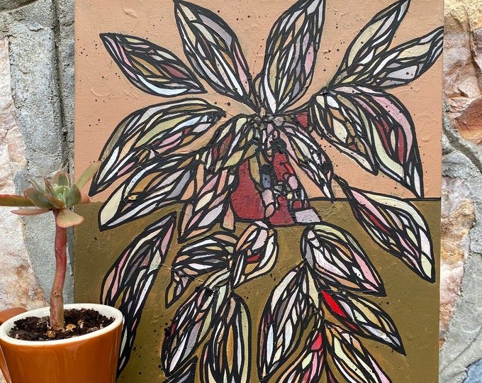 Plant Art Abstract, Original Plant Artwork, Contemporary Botanical ...