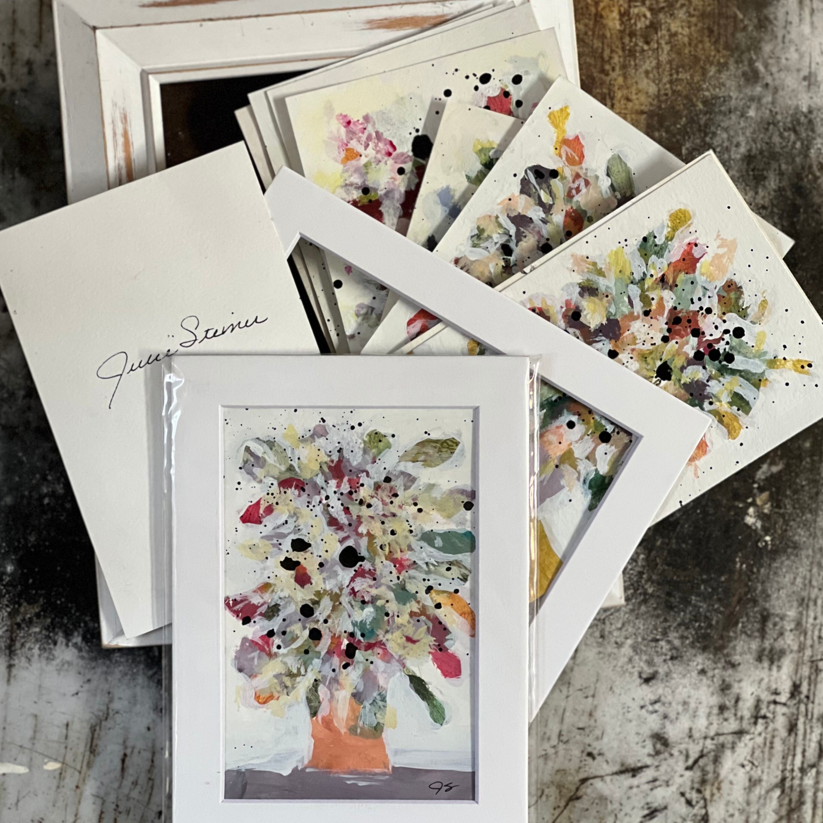 Flowers in a Vase Artwork by Julie Steiner Small Original - Etsy