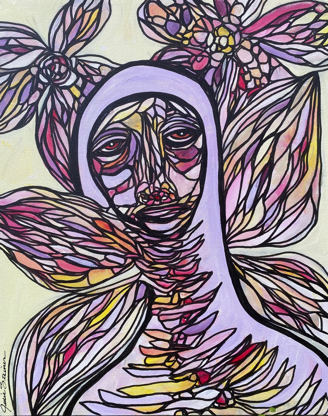 ORIGINAL ART, Neo-cubism Painting, Original Canvas Art, Abstract Figure ...