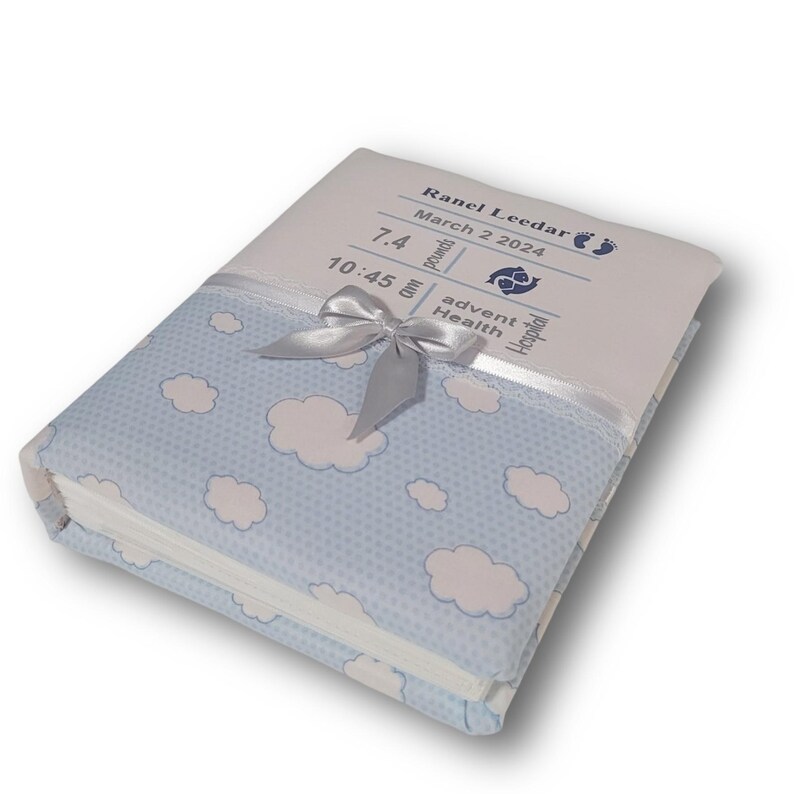 Personalized Baby Birth Stats Photo Album - Custom Made Newborn Baby ...