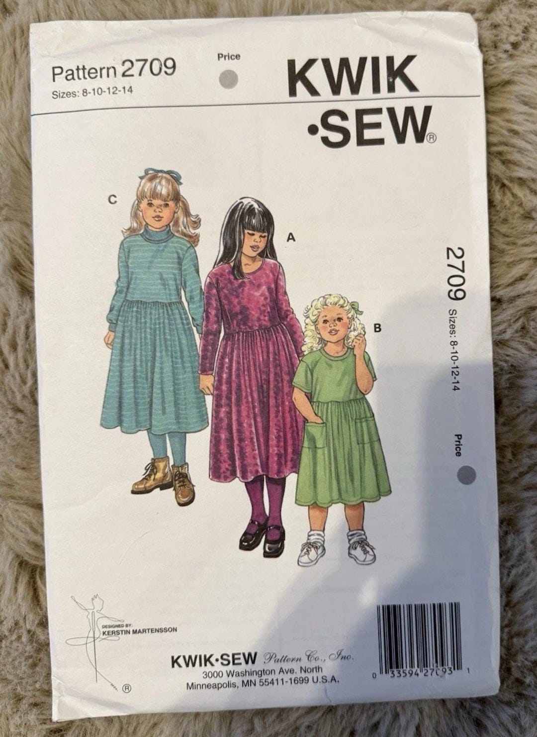 Vintage KWIK SEW Girls Dress Pattern 2708 Size 6-14 Uncut - Etsy