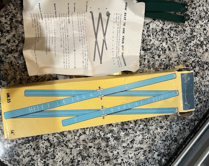 Vintage Pantograph Plastic Ruler Tracing Tool Enlarging or Decreasing ...