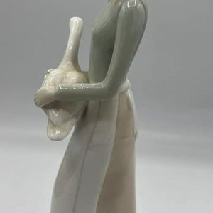 Vintage Simson Lady Holding Geese Goose in a Ceramic Figurine - Etsy