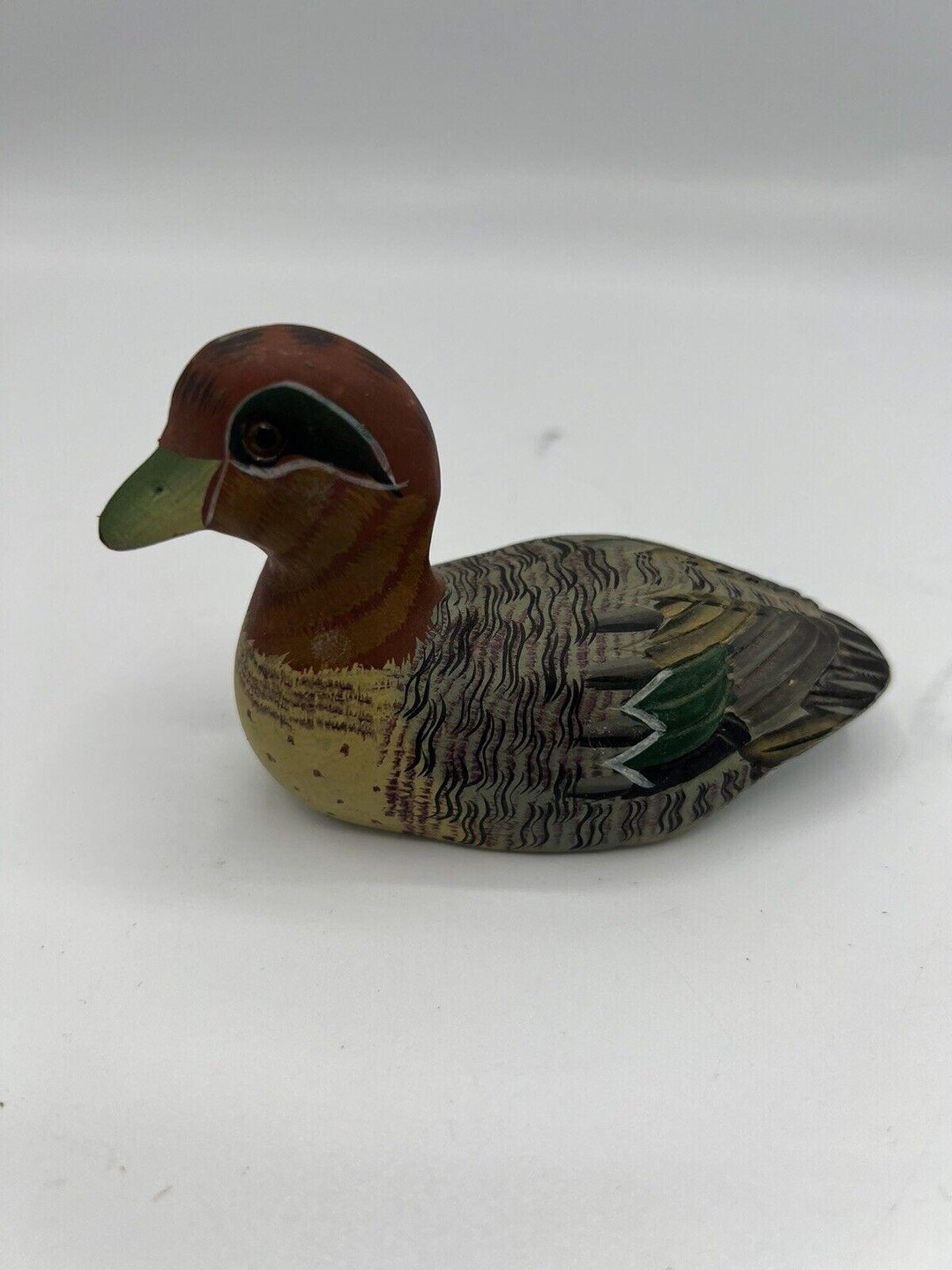 Stone Duck Figurine Hand Painted Stone With the Look of Wood - Etsy