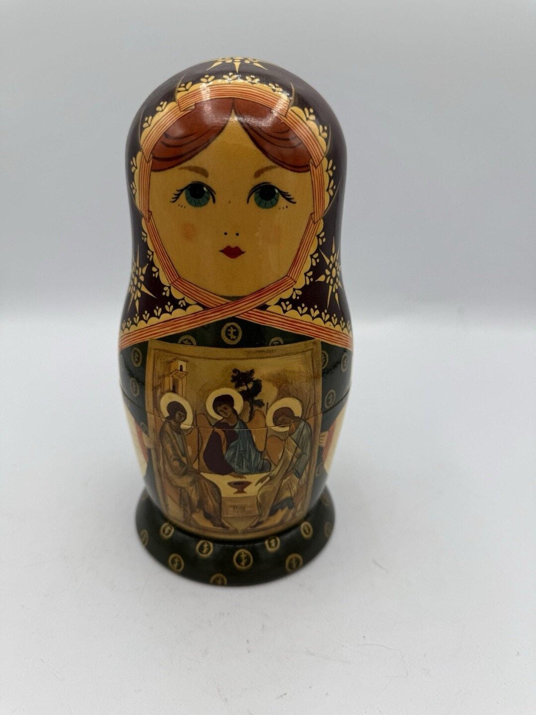 Russian Matryoshka Nesting Dolls Set of 8 Hand-painted Religious Icons ...
