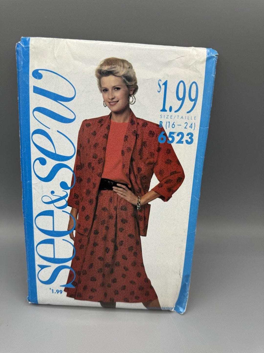 Vintage Mccall’s 6523 See & Sew Jacket Top Skirt Pattern Size B 16–24 ...