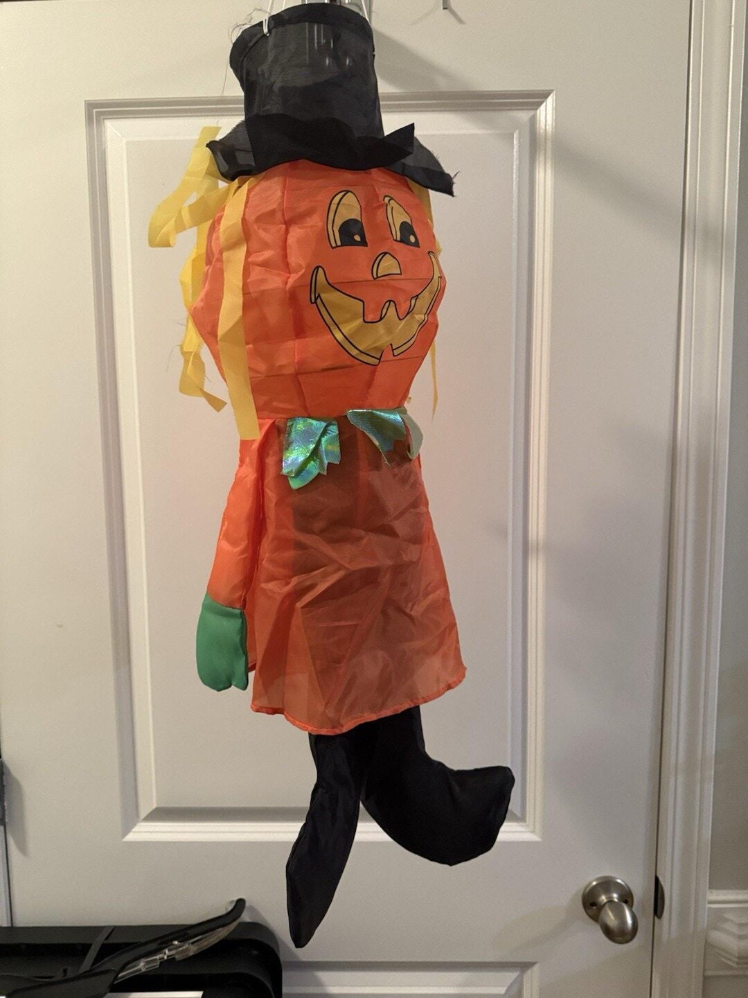 Vintage Halloween Pumpkin Man Windsock Jack-o’-lantern Scarecrow ...