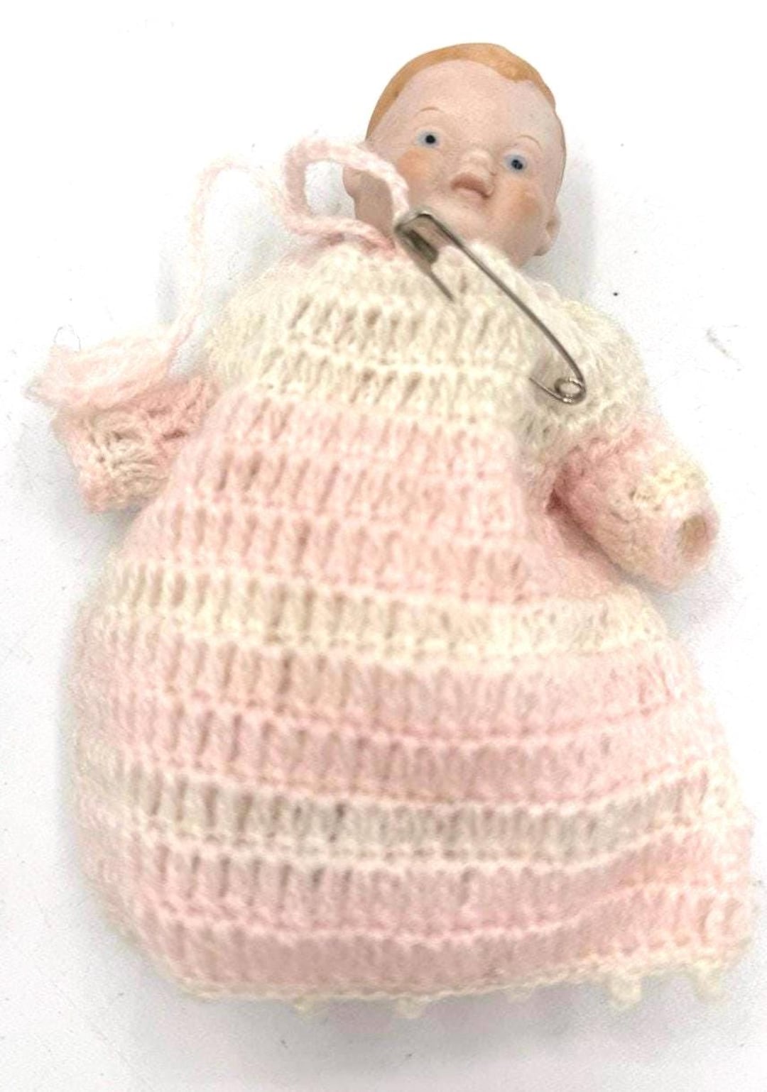 1979 Vintage Shackman Porcelain Doll Fully Jointed in Hand Crocheted ...