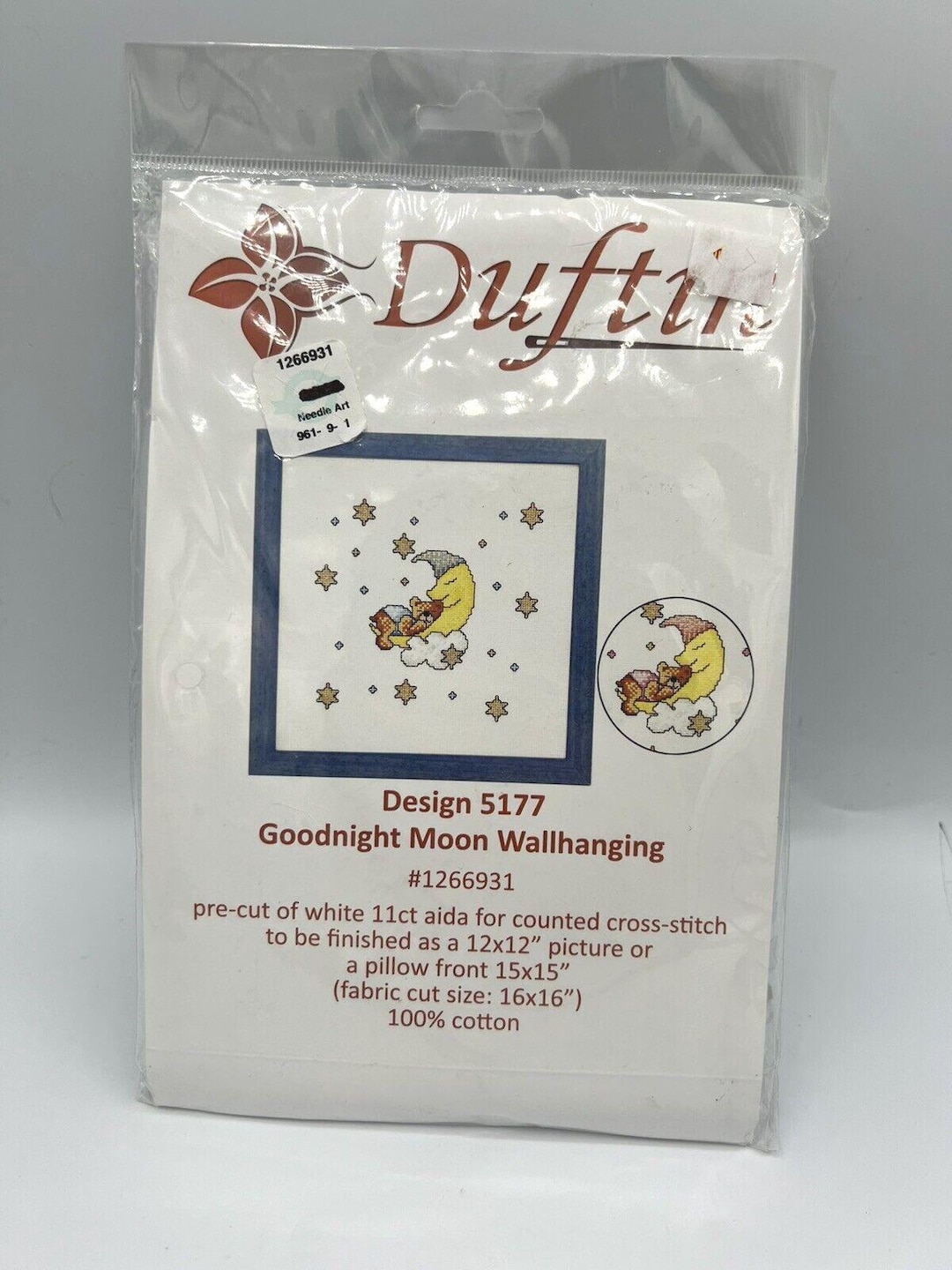 Goodnight Moon Wall Hanging Banner Duftin Counted Cross Stitch Kit 5177 ...