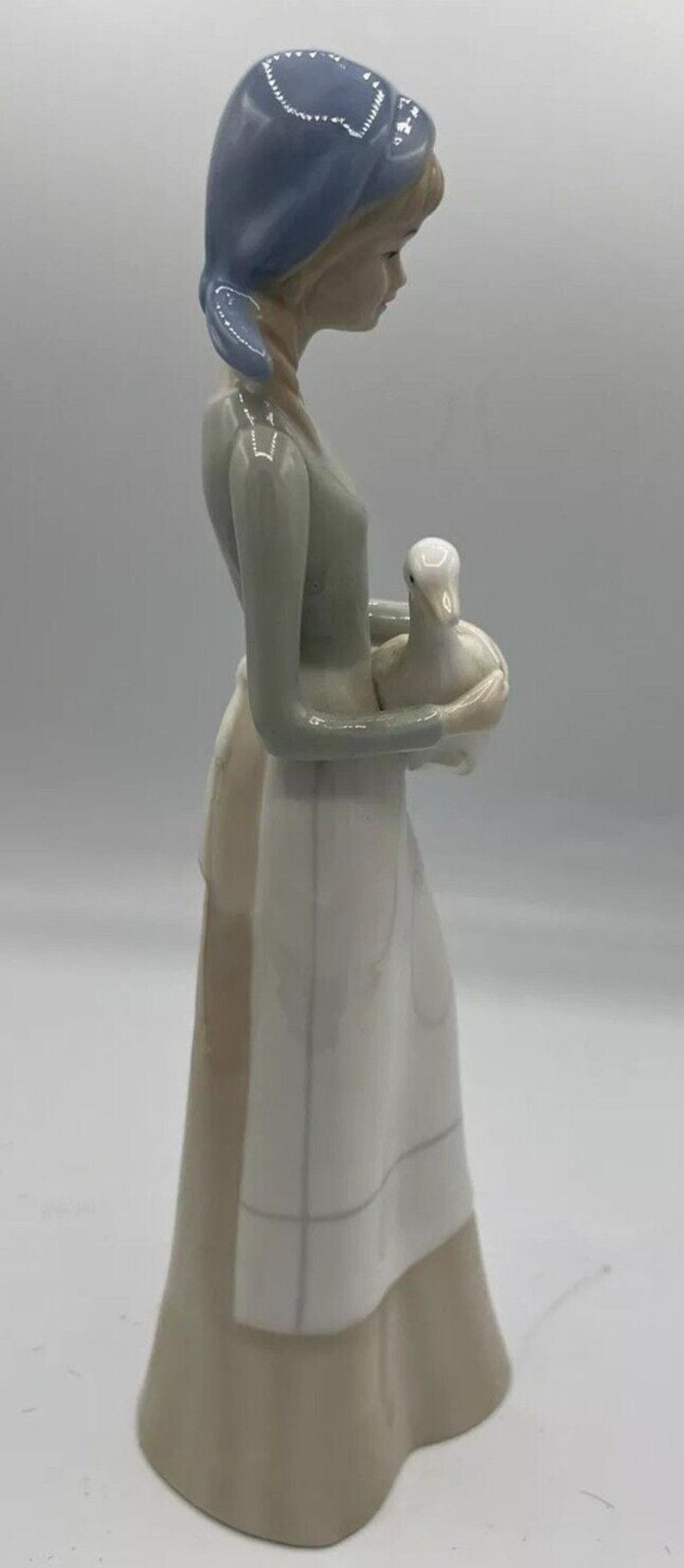Vintage Simson Lady Holding Geese Goose in a Ceramic Figurine - Etsy