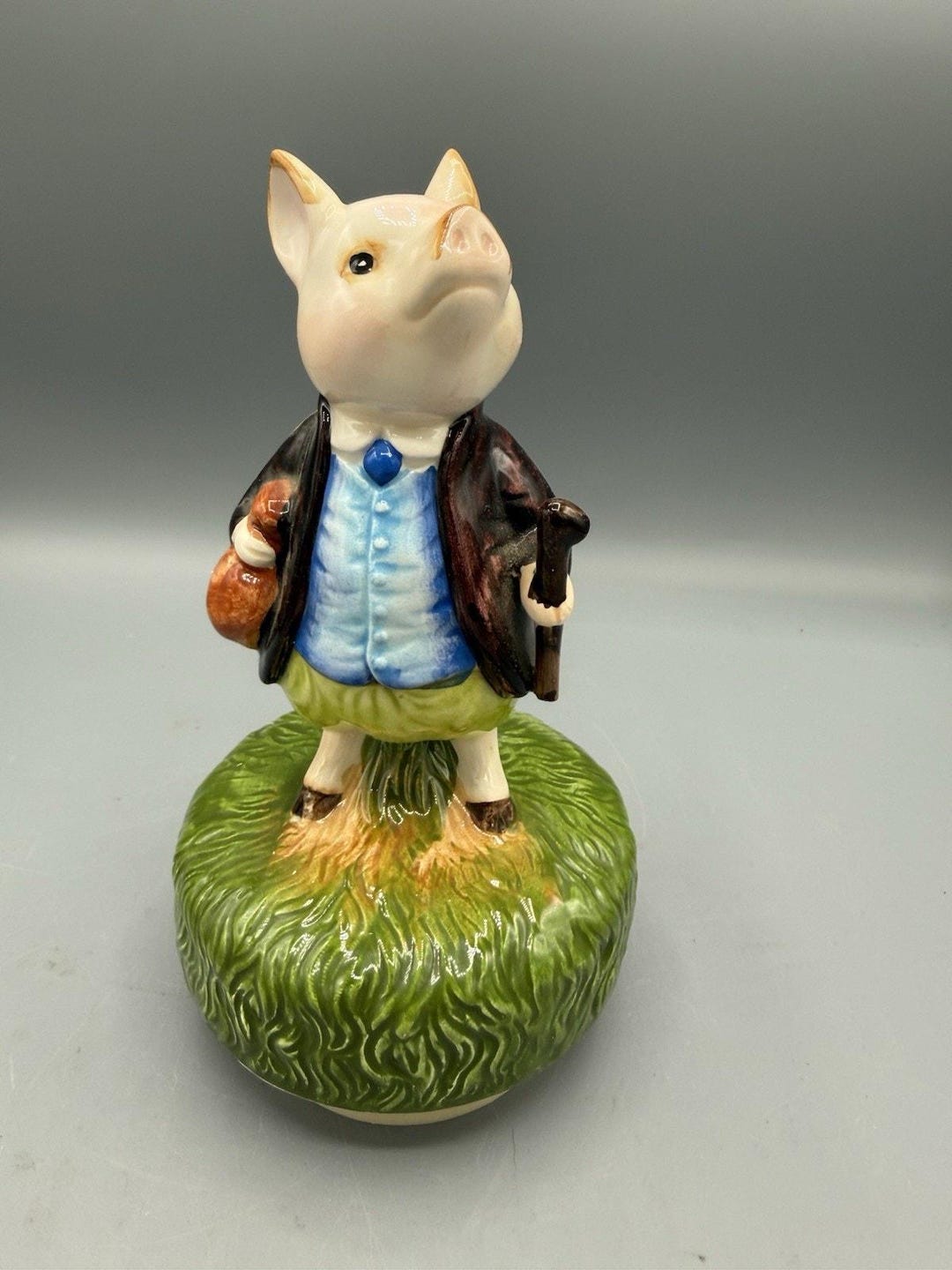 Vintage Musical Pig Figurine Wind up Works Ceramic Storybook Style - Etsy