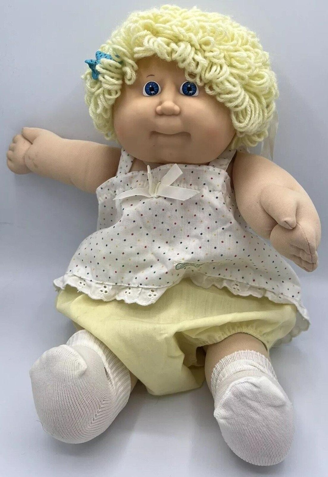 1983 Cabbage Patch Doll Vintage Blonde Hair Blue Eyes CP Diaper - Etsy