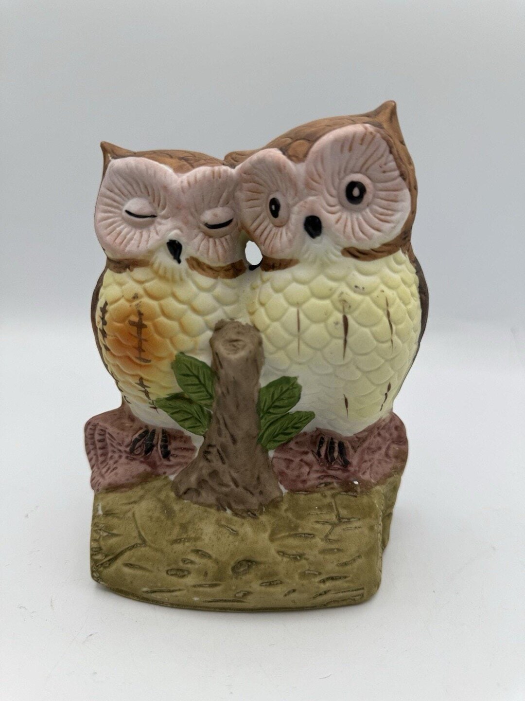 Owl Figurine Couple Sleep Awake Cute 1960s Ceramic - Etsy