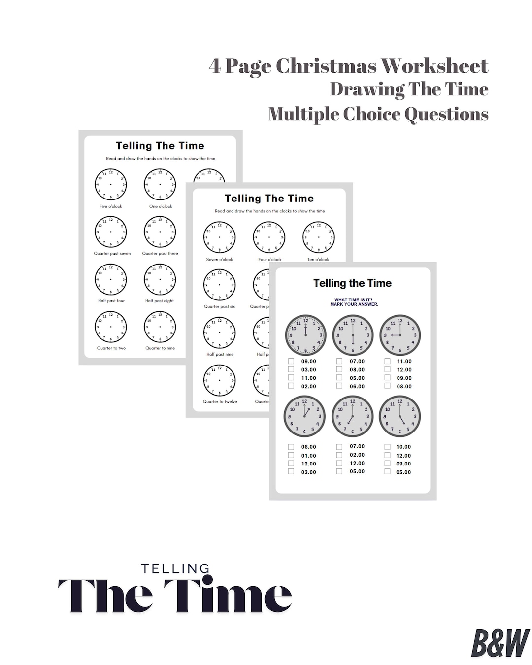 Telling Time / ESL Worksheet - Etsy