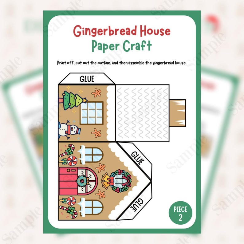Printable Gingerbread House Template, DIY Crafts, Arts and Crafts, DIY ...