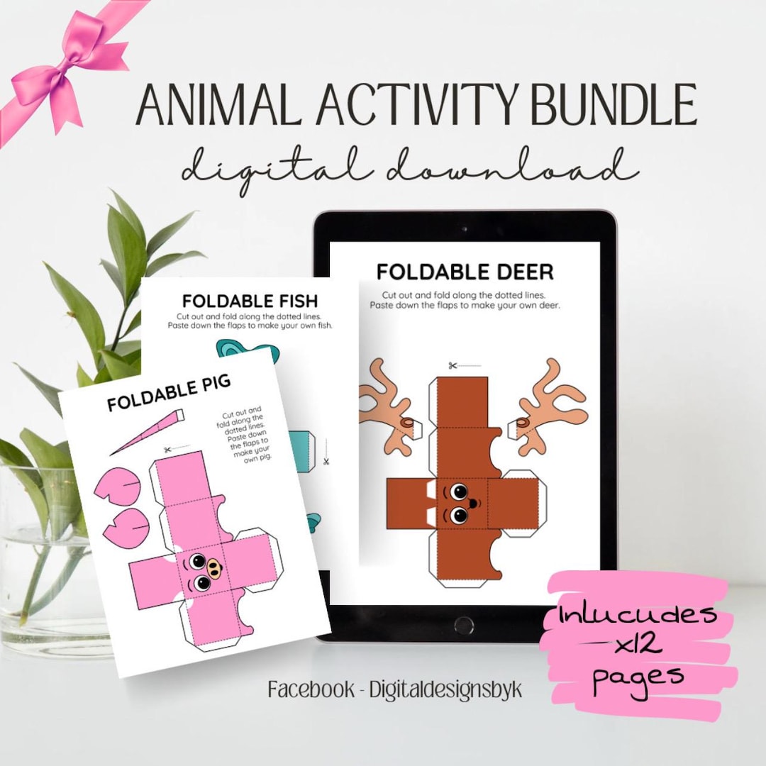 Animal Activity Bundle, Foldable, Kids Printables, Activity Books ...