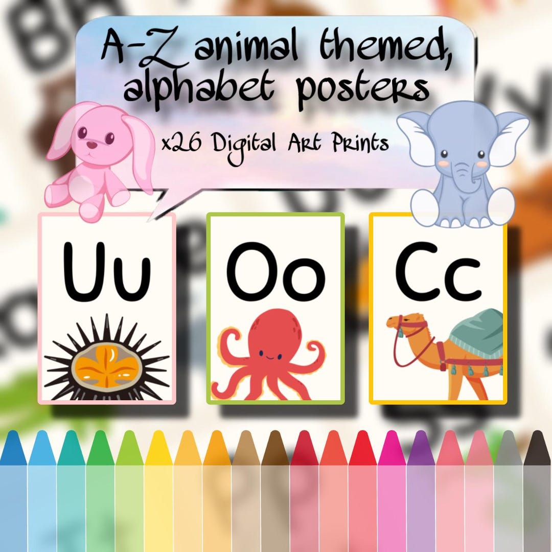 Set of Educational Posters, X26 ABC Alphabet Prints, Learning Resources ...