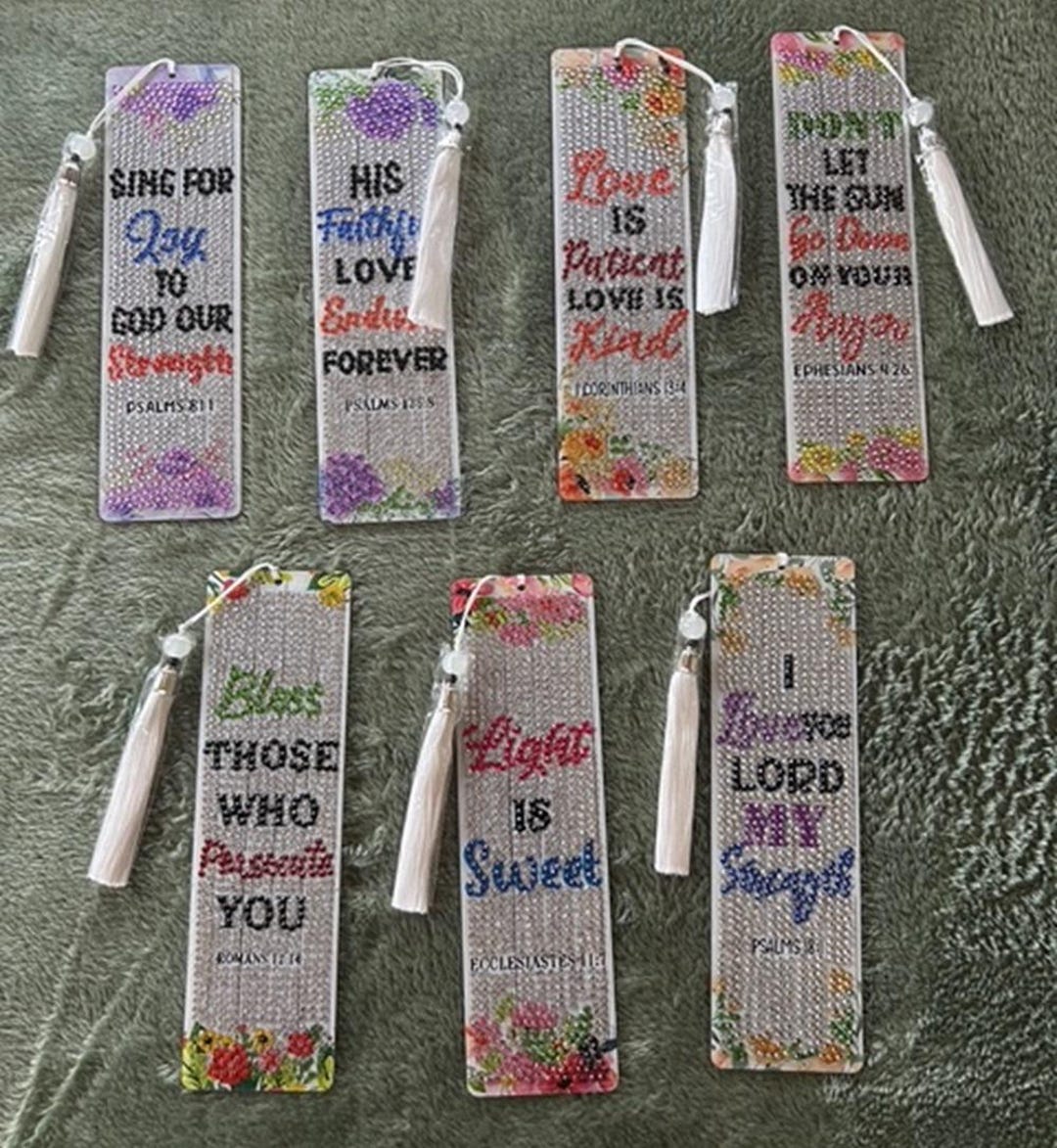 Scripture Bookmarks-set 1-diamond Painting - Etsy