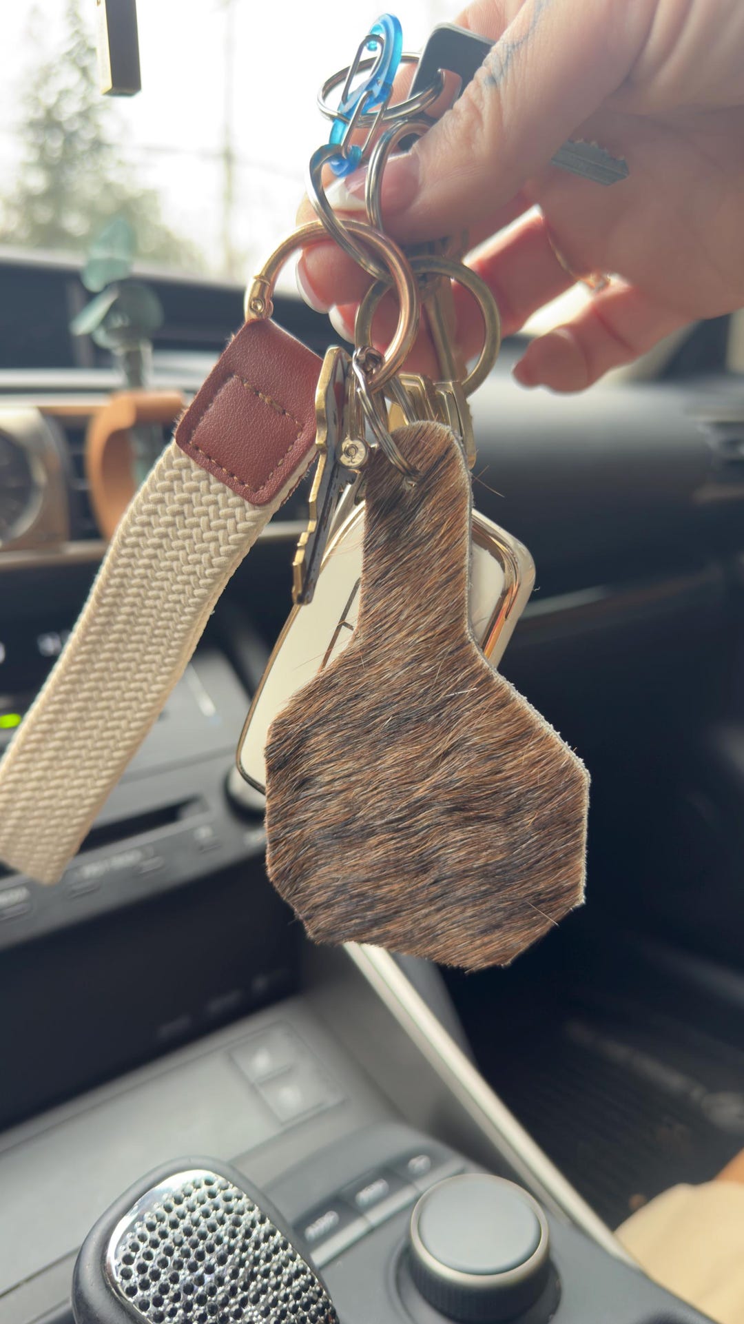 Cow Ear Tag Keychain - Etsy