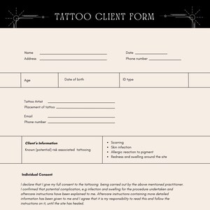 Customizable Tattoo Consent Form - Safeguard Your Business Effortlessly ...